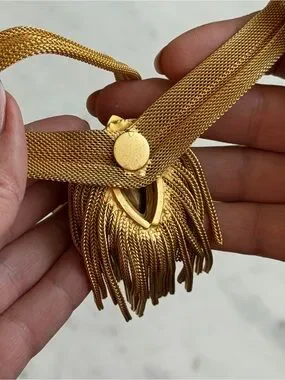 Continental | Jewelry | Rare Vintage 95s Continental Mesh Fringe Choker ...